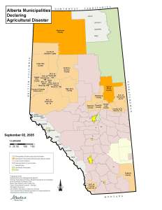 2025 Municipal Agriculture Disaster Declarations